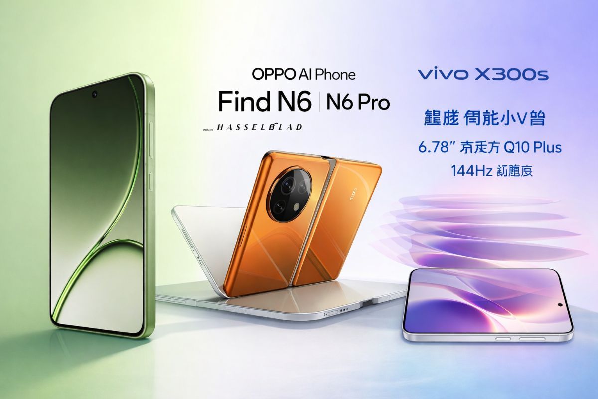 Oppo Find N6 pieghevole, OnePlus 15T compatto e Vivo X300s da 200 MP ...